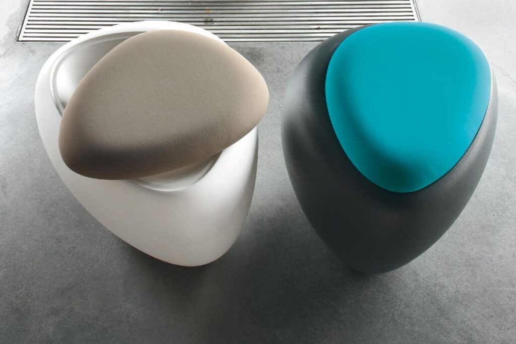 All shapes and sizes of the design pouf